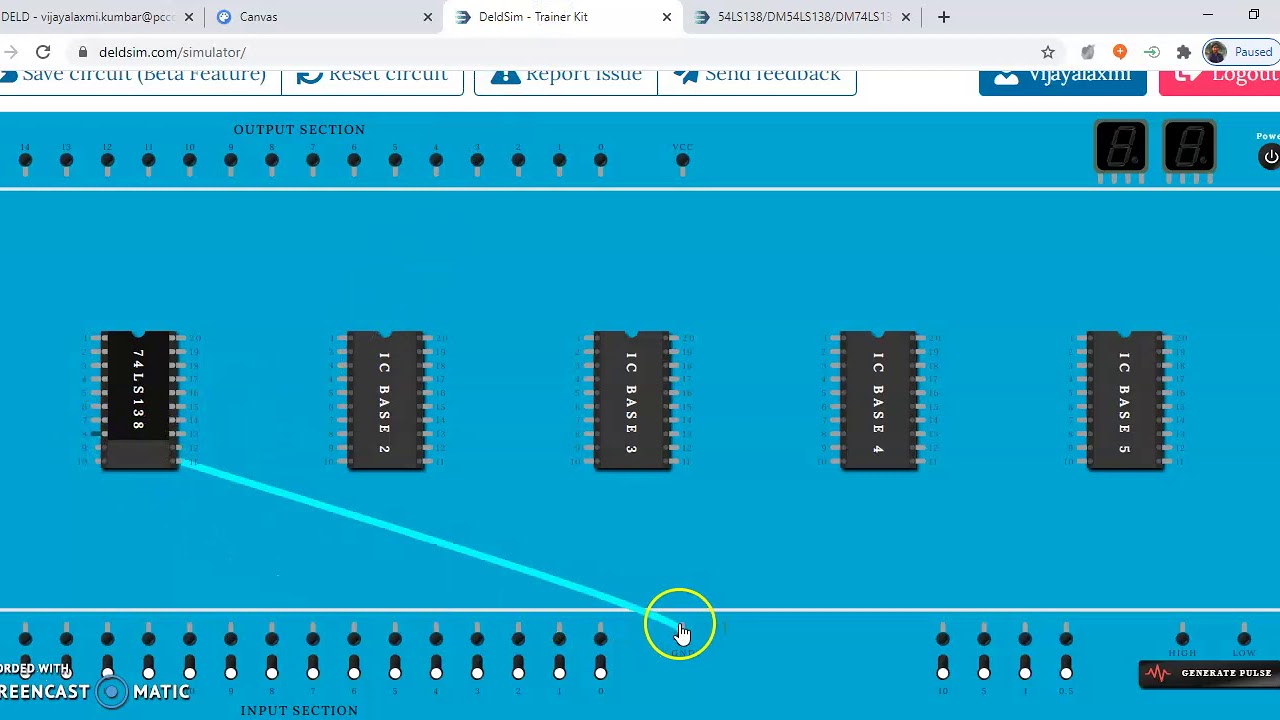 Study of IC-74LS138 as a Decoder - YouTube
