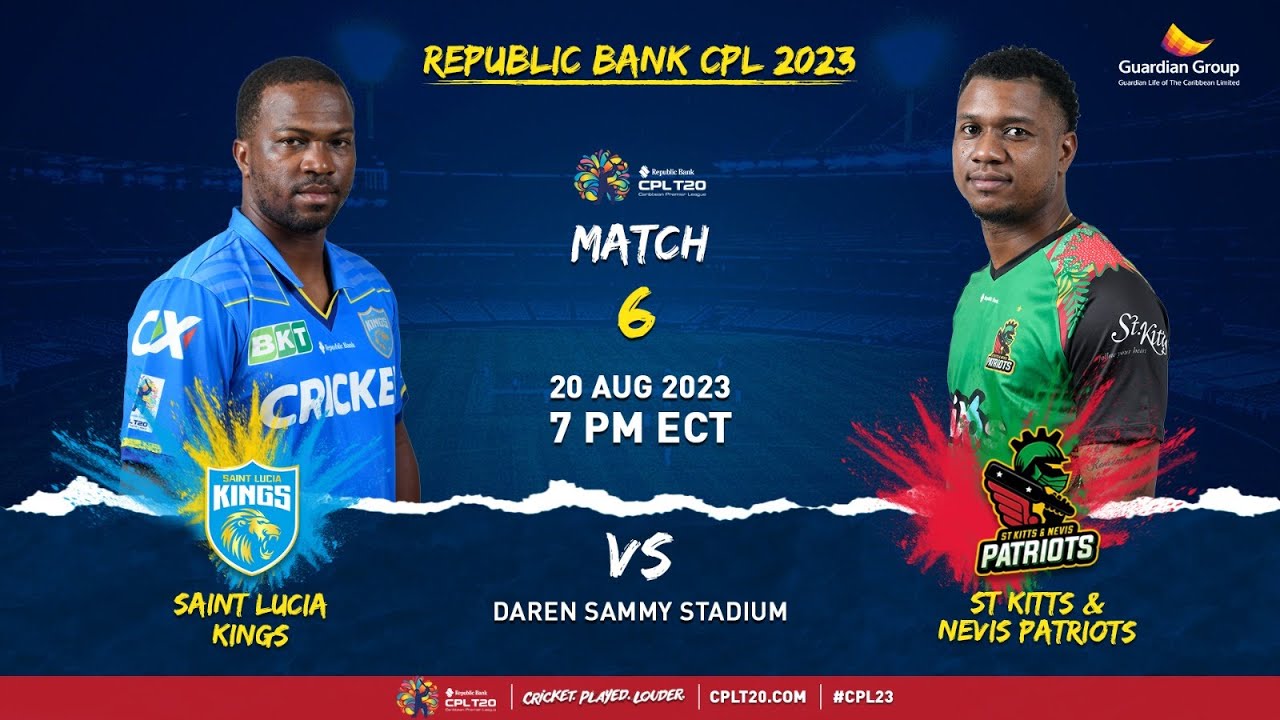 LIVE | Saint Lucia Kings vs St Kitts & Nevis Patriots | CPL 2023 - YouTube