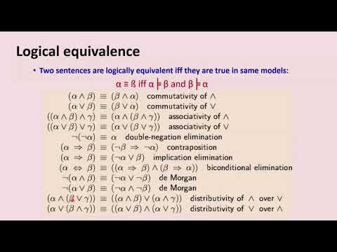 Equivalence Formulae of Propositional Logic - YouTube