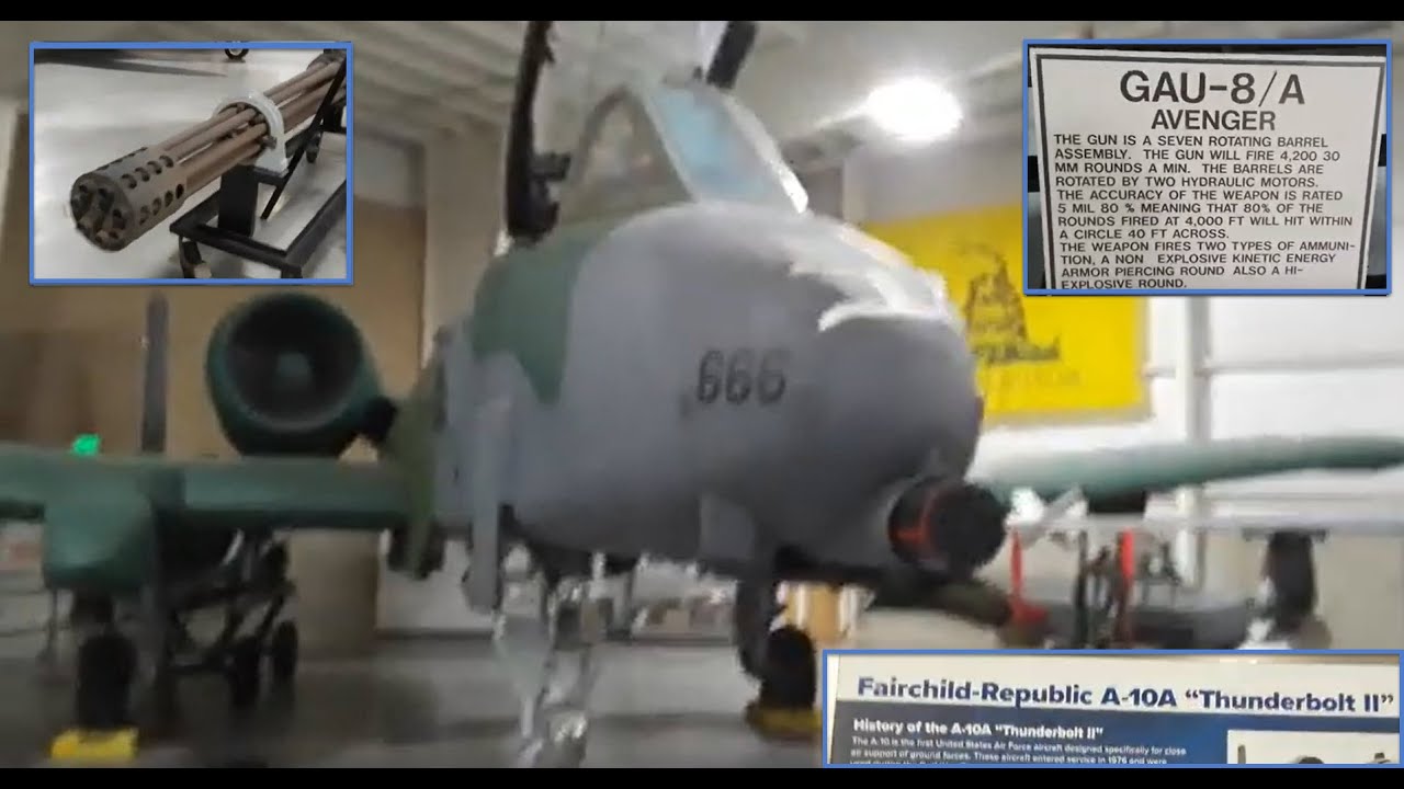 GAU-8A Avenger Gun on "Thunderbolt II" - YouTube