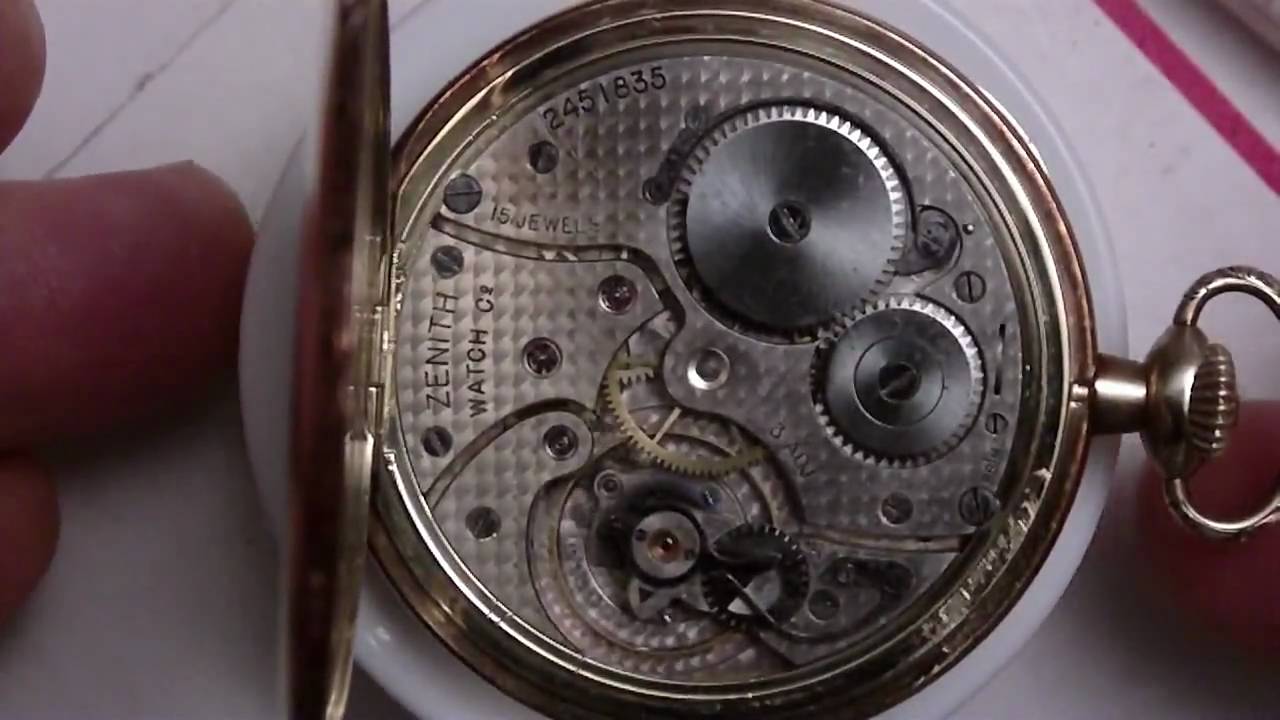 Zenith pocket watch - YouTube