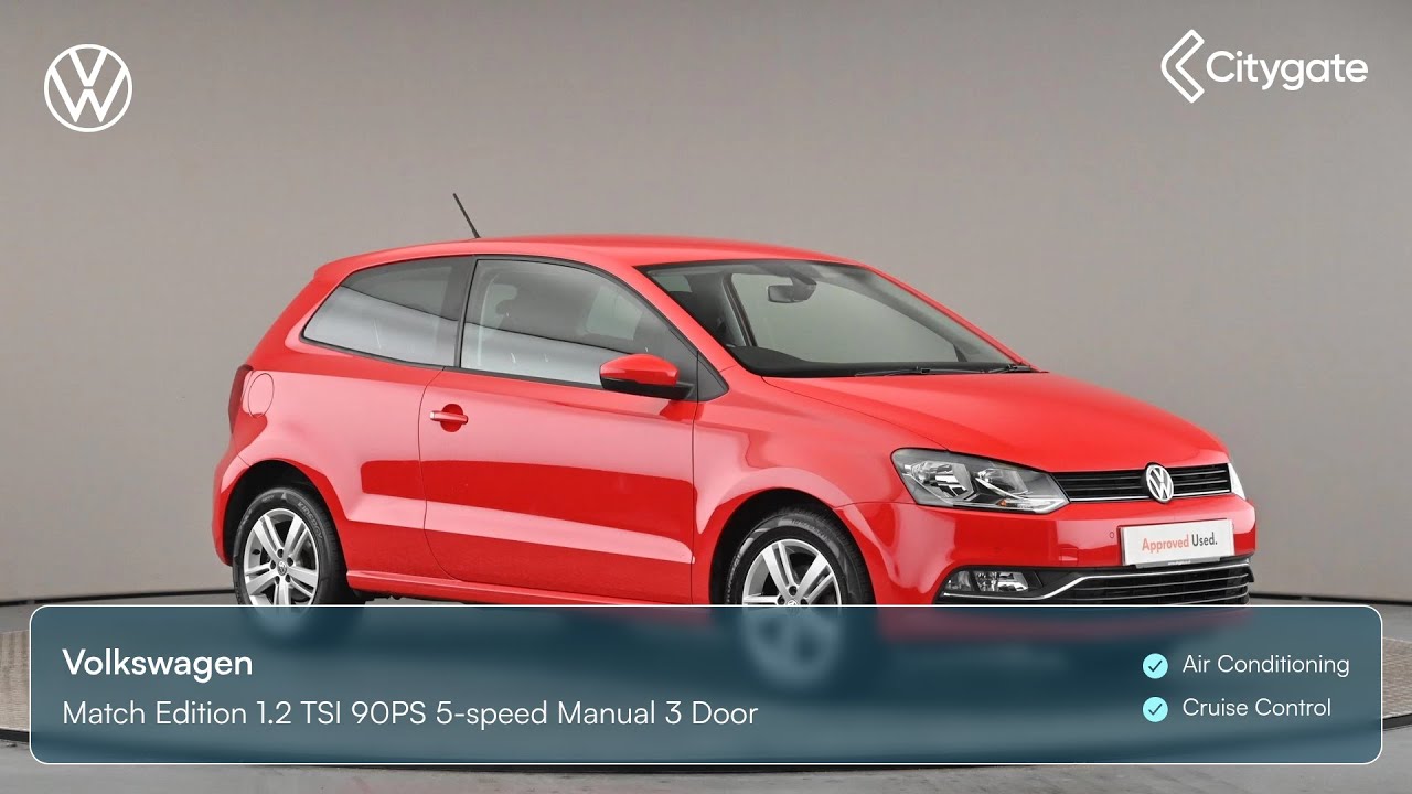 Volkswagen Polo - Match Edition 1.2 TSI 90PS 5-speed Manual 3 Door ...
