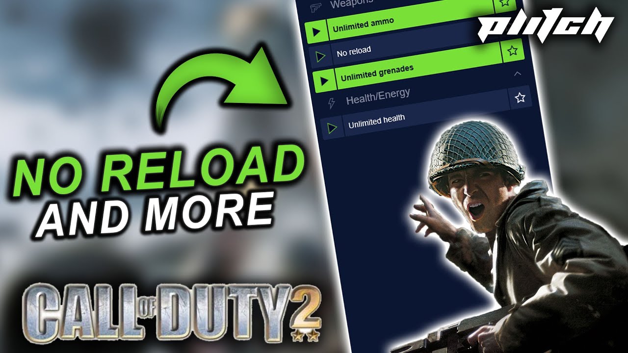 💥Call of Duty 2 Trainer with Cheats💥: No Reload, Unlimited Health, Ammo ...