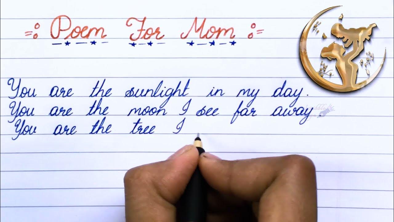 Mother's Day Poem | Cursive Writing | Poem On Mother | Scribble Sign ...