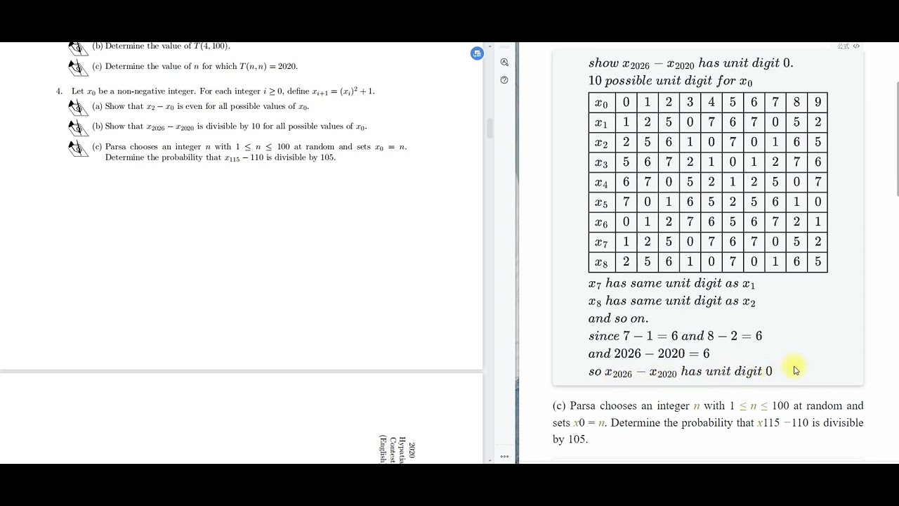 Hypatia Math Contest of Waterloo University 2020-4 - YouTube