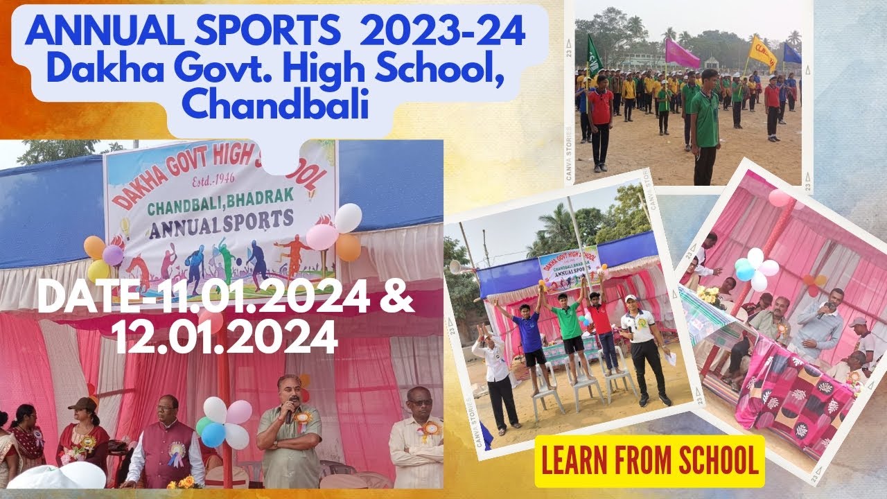 Annual Sports Celebration// Mashal On Sports Day 2023-24//Dakha Govt ...