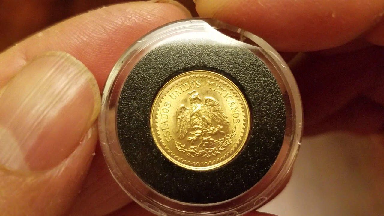 Moneda de Oro Mexicana de "Dos y Medio" Pesos - YouTube