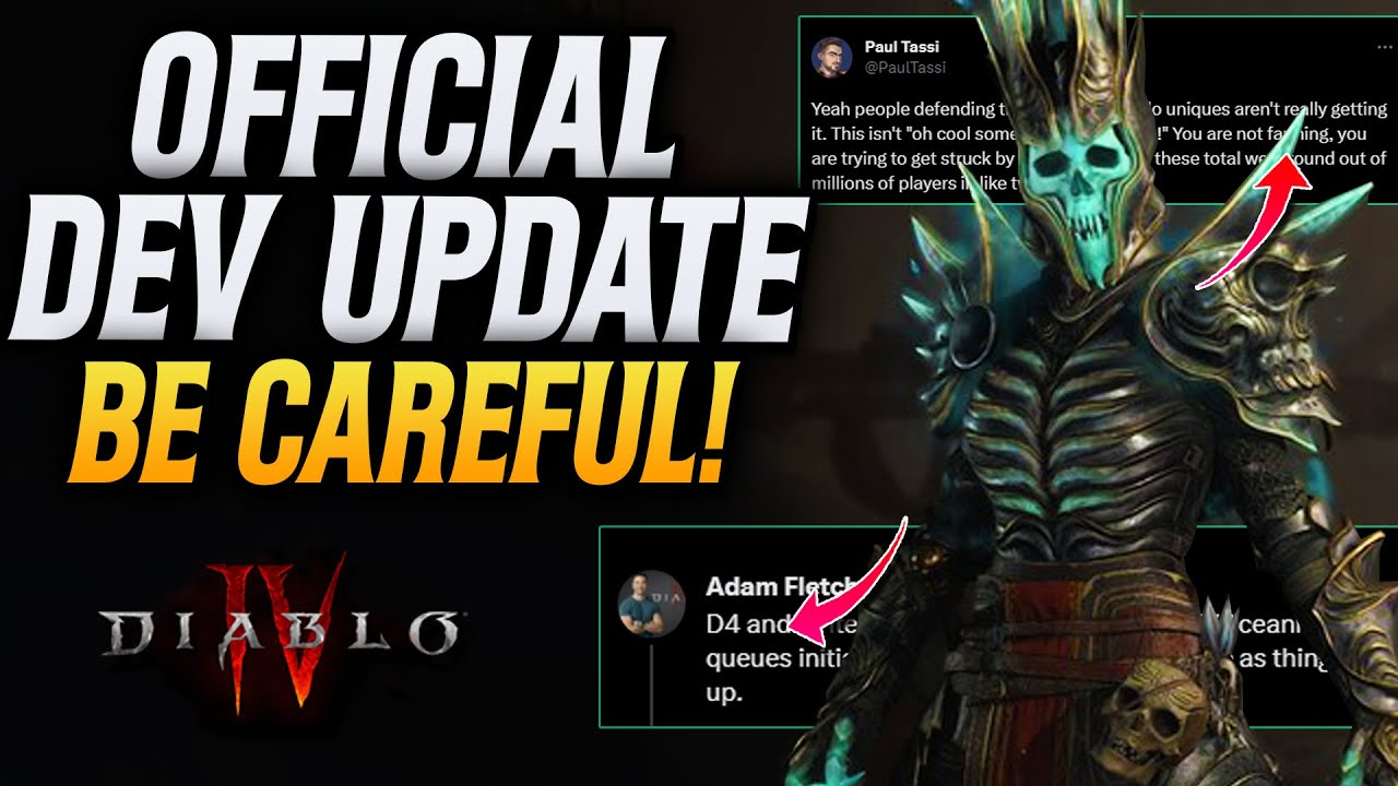 Diablo 4 Official Update From Devs! DO NOT DO THIS! - YouTube