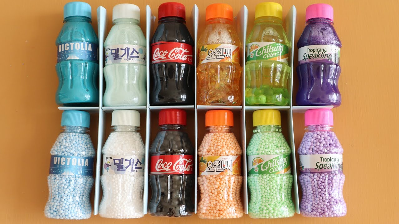 Making Small drinksSlime with Mini bottles! Most Satisfying Slime Video ...