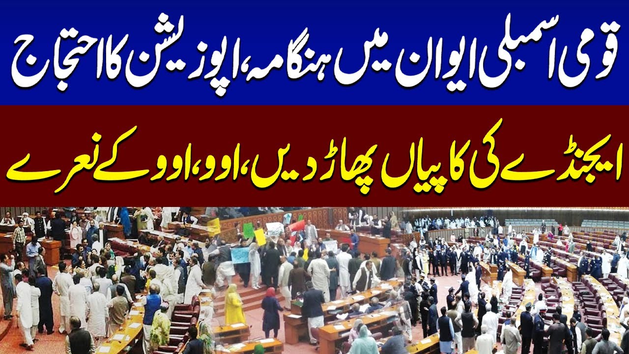 Opposition Members Protest in National Assembly with chants of ...
