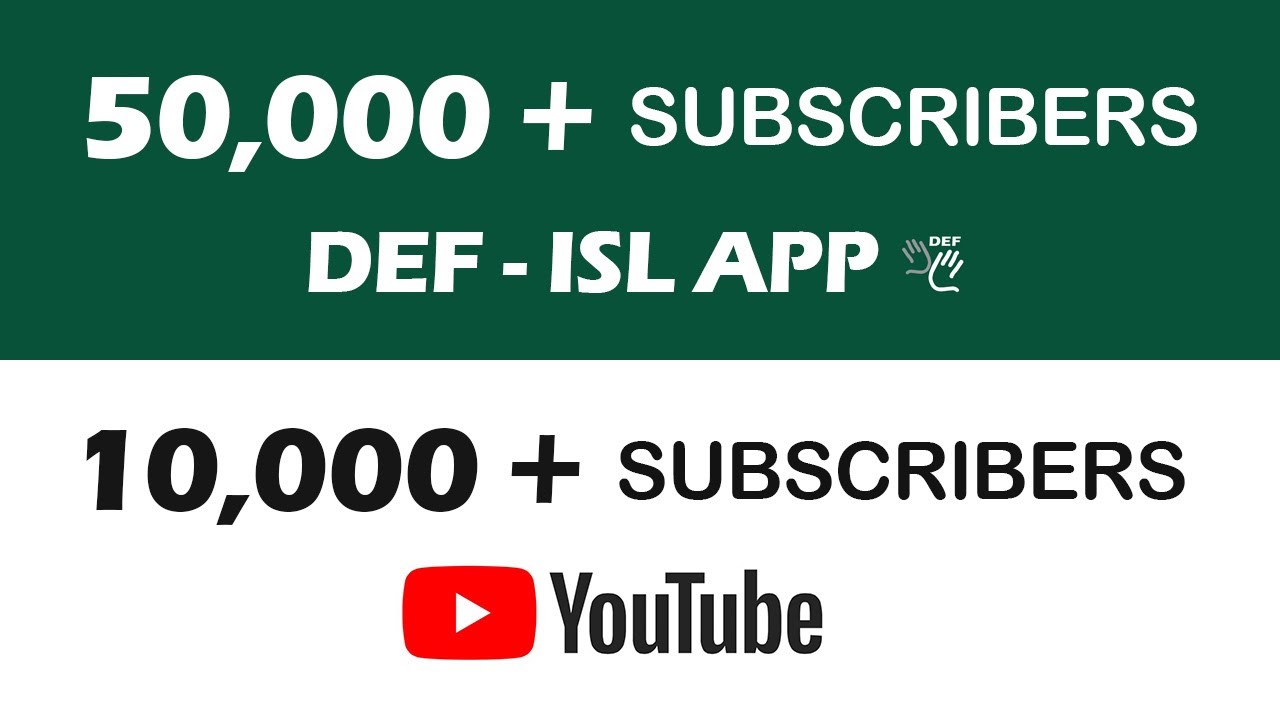 50K DEF-ISL & 10K YouTube - YouTube