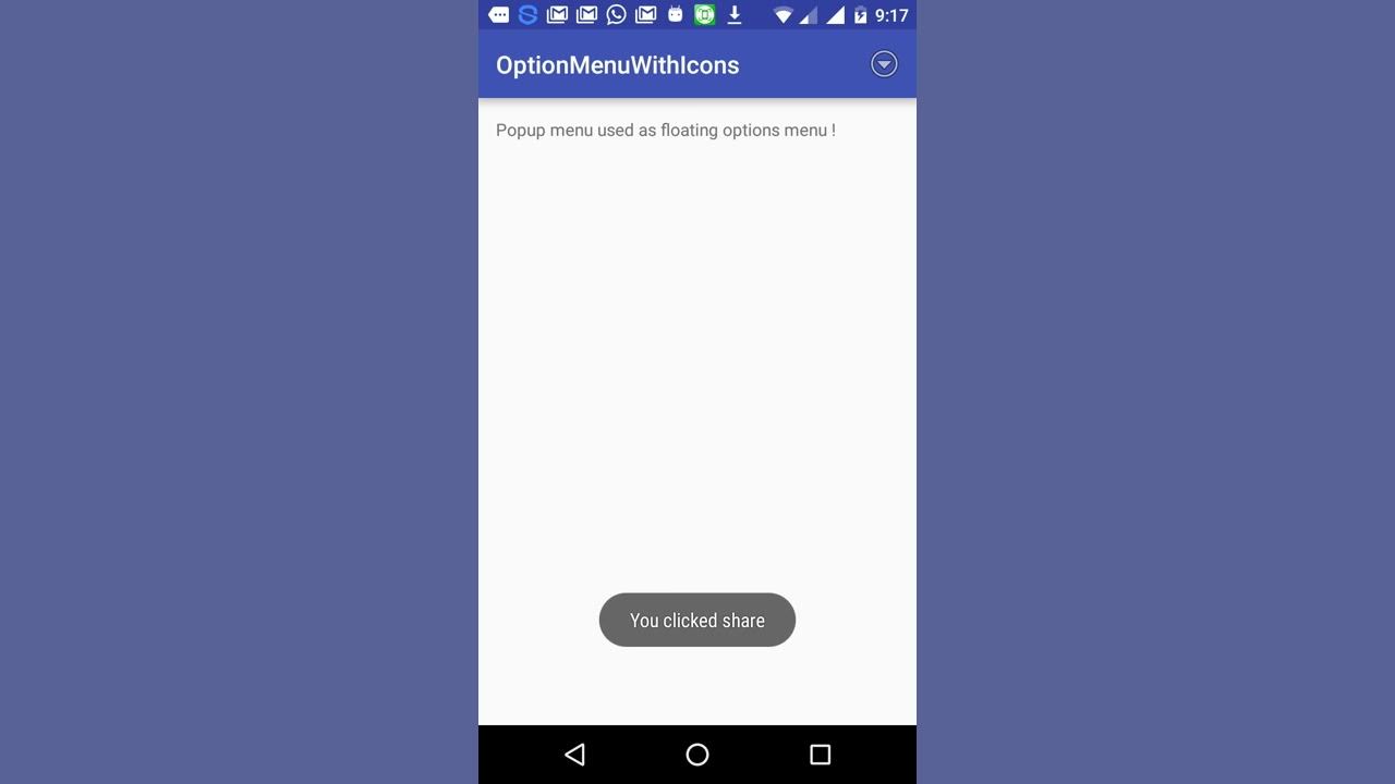 Android popup menu - using popup menu as Android options menu - YouTube