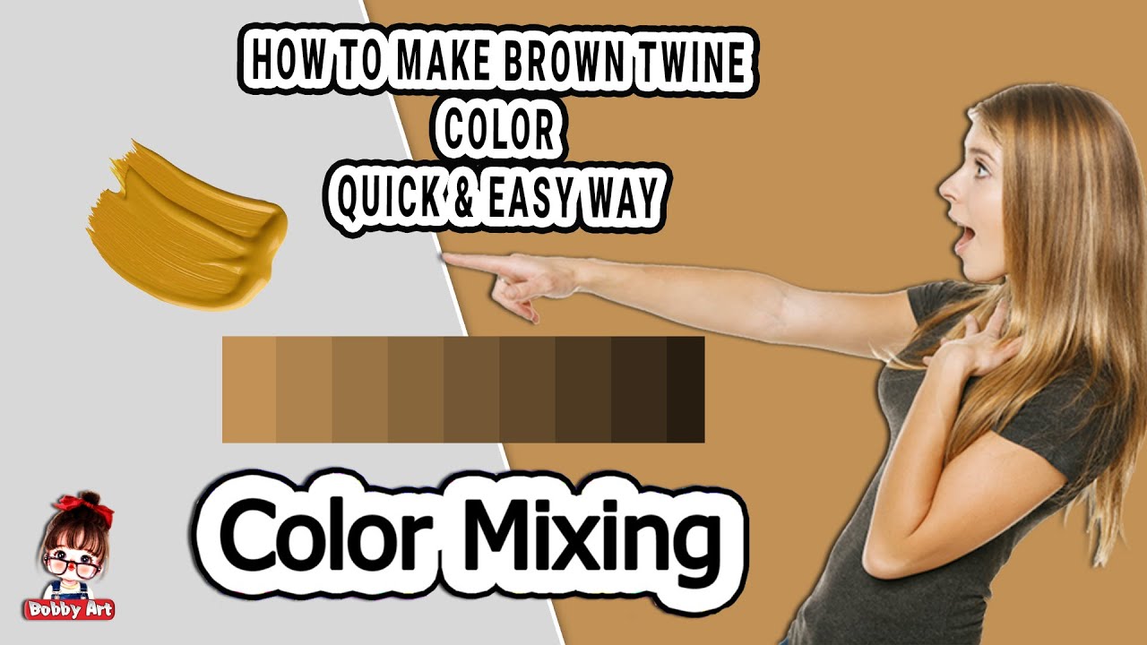 Brown Twine Color | how to make brown twine color | Color Mixing ...