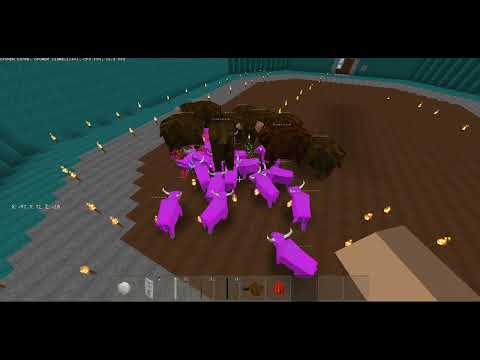 Survival Craft 2 ARENA Fight Giant Bear's vs Purple Bull's (Savage Island Mod 2.4)