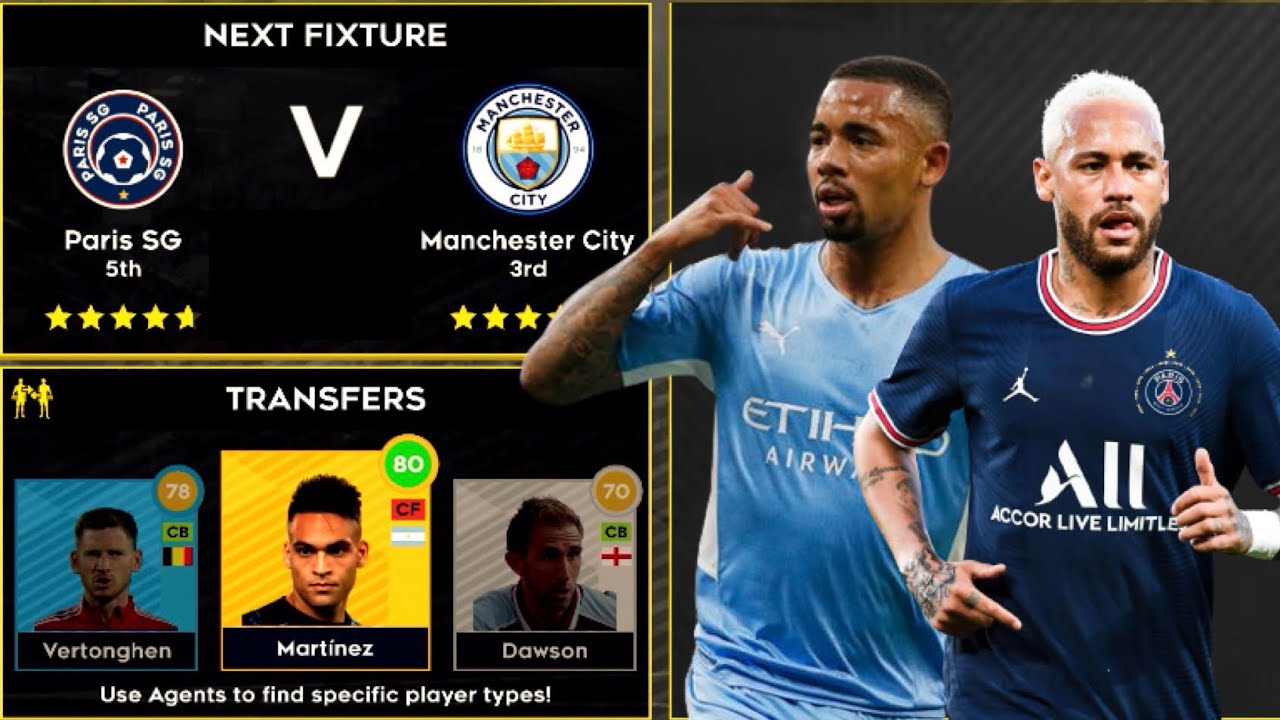 DLS 22 - PSG Vs Manchester City | Full Match | Dream League Soccer 2022 ...