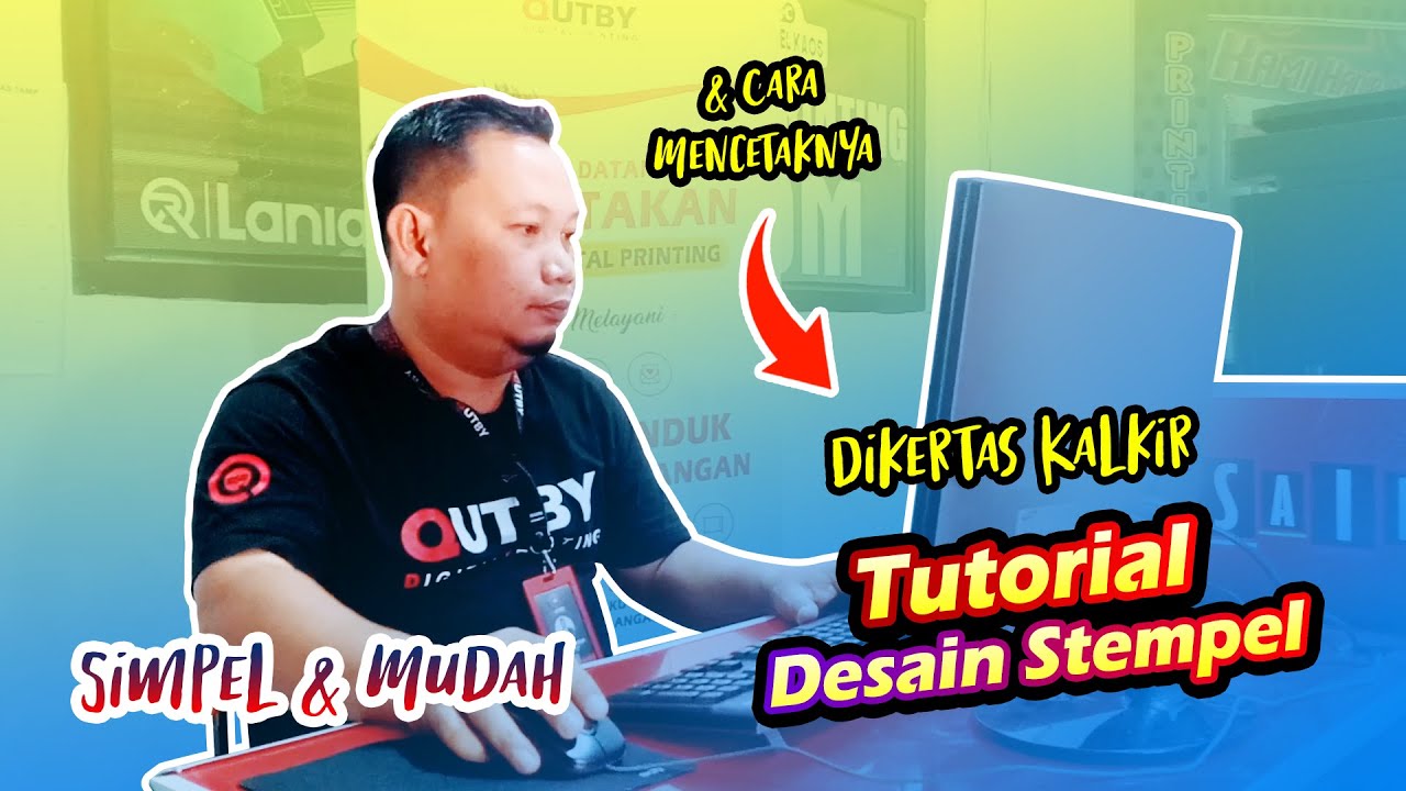 TUTORIAL DESAIN STEMPEL & CARA MENCETAKNYA | SIMPEL & MUDAH - YouTube