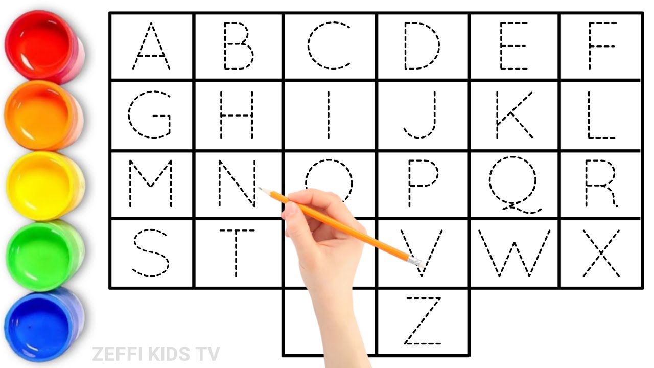 Alphabet Phonics Song | Let's Learn to Draw & Paint ABCDs | Alphabet A ...