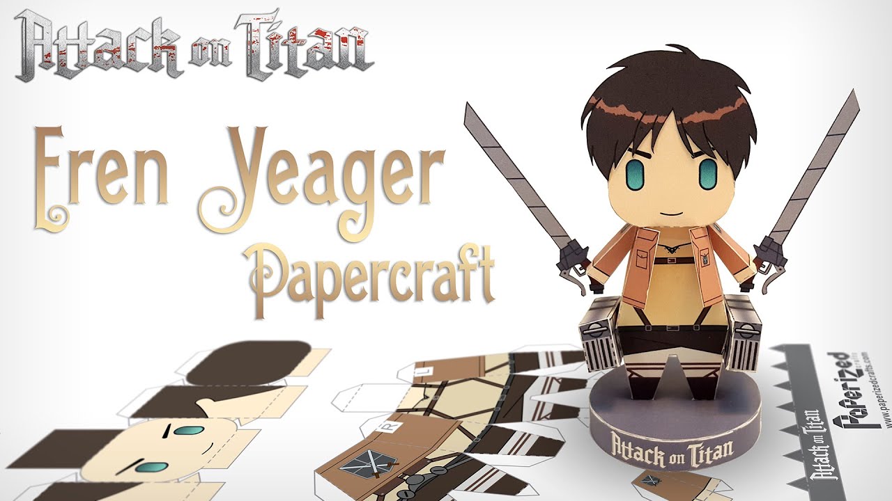 Attack on Titan: Eren Yeager Paperized - YouTube