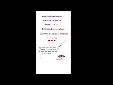 PATTERNS WITH CONSTANT DIFFERENCE - YouTube