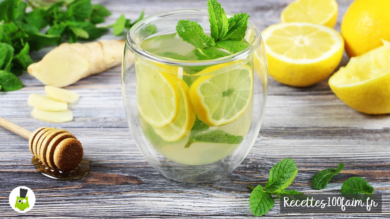🍋 Infusion menthe, citron, gingembre & miel - YouTube