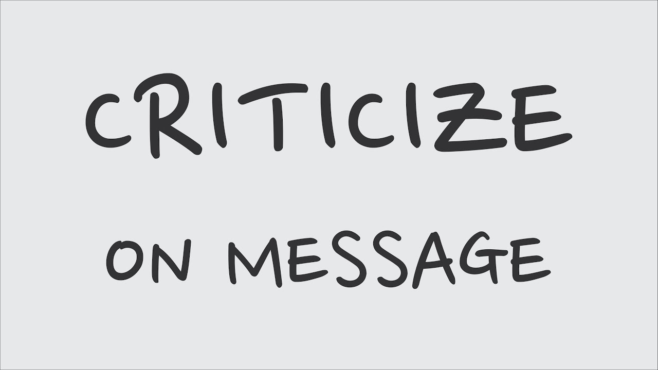 Criticize On MESSAGE Day 20 YouTube criticize-on-message-day-20-youtube