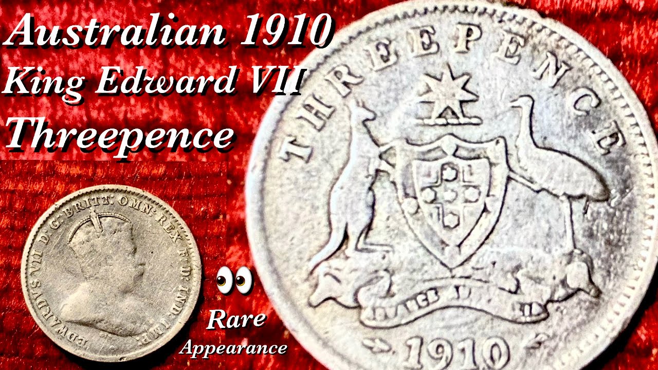 Australian 1910 three pence coin - YouTube