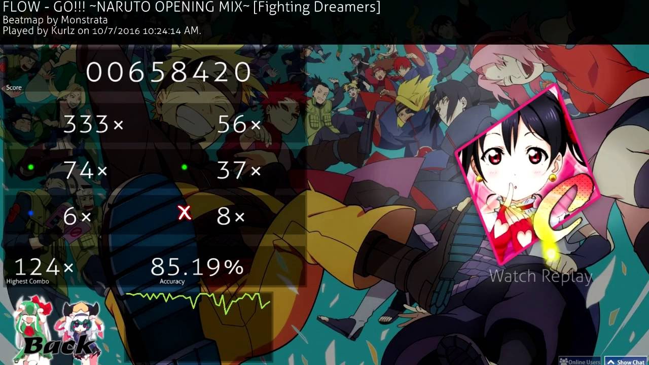 Osu! - Flow - Go!!![Fighting Dreamers] - YouTube