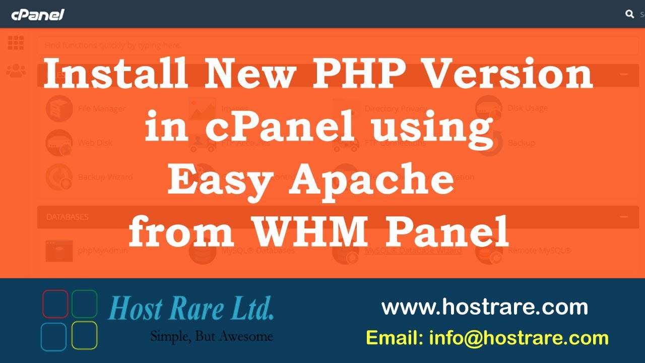 Insall New Php Version In Cpanel Using Easy Apache From Whm Panel Youtube 6962