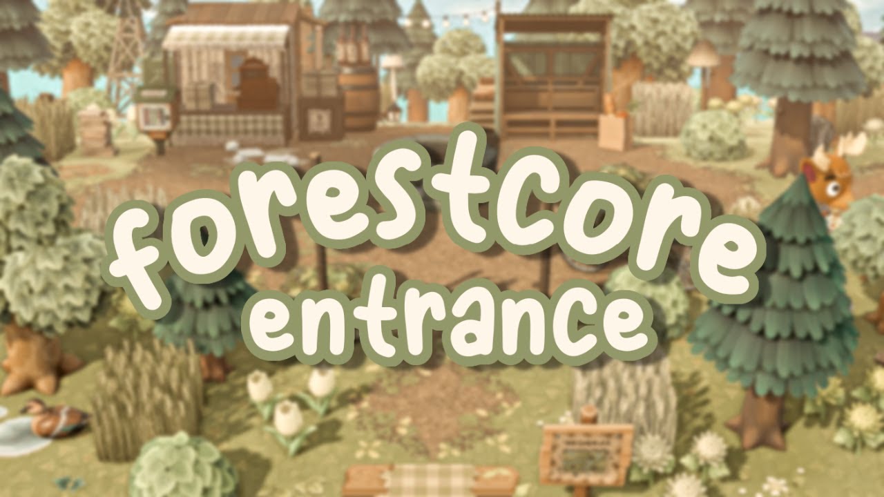 Forestcore island entrance with NO terraforming! // Animal Crossing New ...