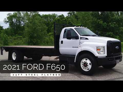 2021 Ford F650 - 23ft Flatbed - F00668 - YouTube