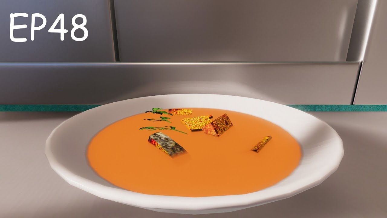 Cooking Simulator EP48: Bonus 28 - [5-Stars] Pumpkin Soup with Croutons ...