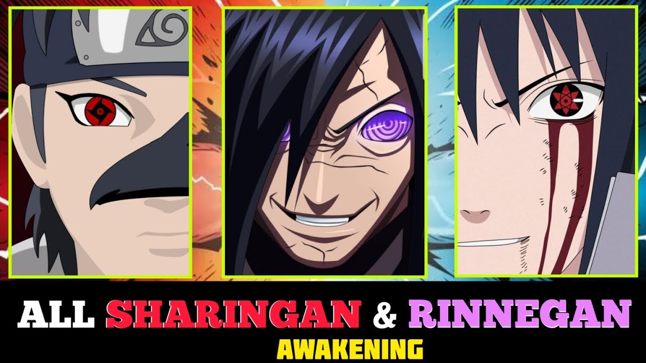 All sharingan, mangekyo, EMS & Rinnegan awakening | Time, age ...