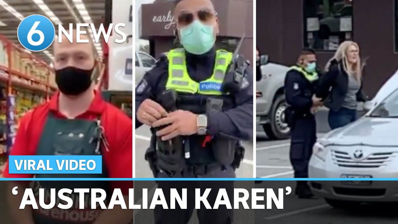 'Australian Karen' goes viral after refusing to wear a mask inside ...