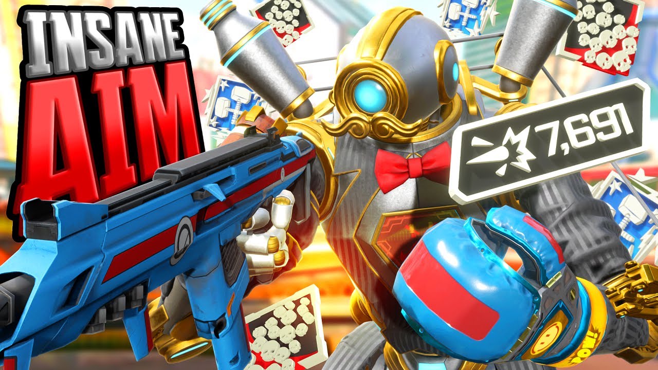 INSANE AIM/SPRAY 7,691 DAMAGE and 26 KILLS Pathfinder Apex Legends ...