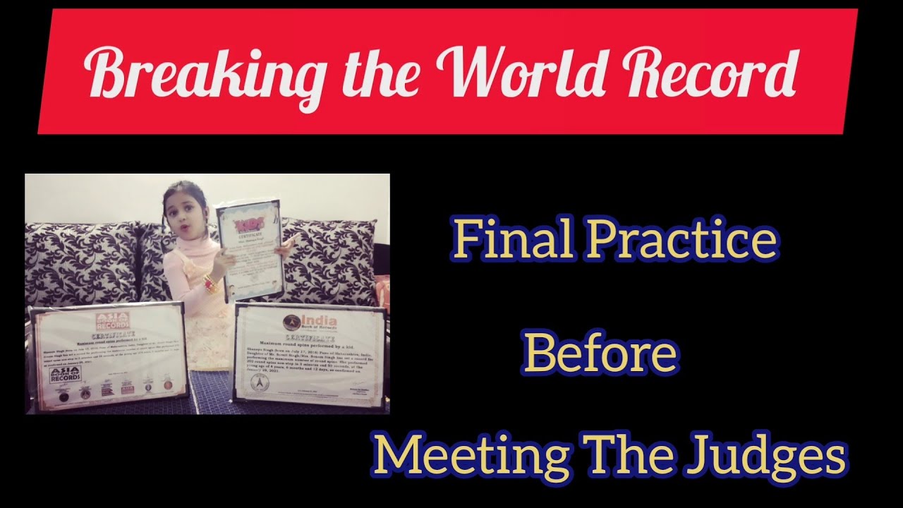 Final Practice before World Record Test appearance | Asia Book of ...