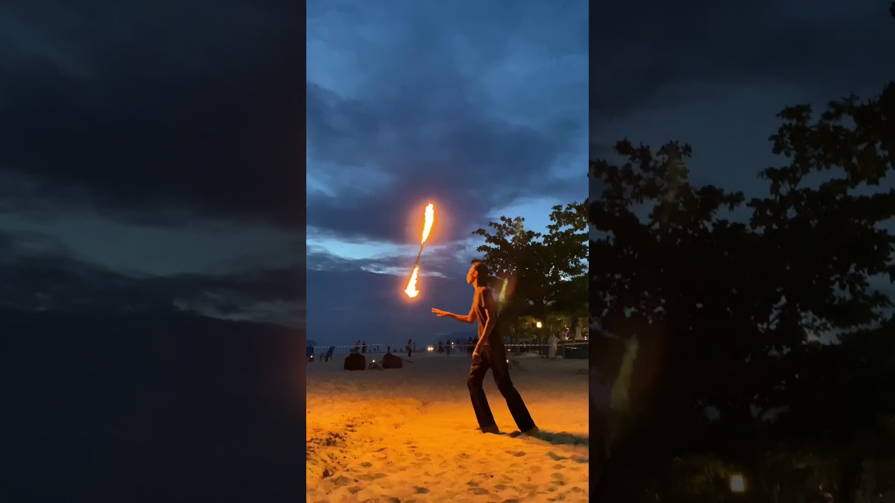 The art of fire show 🔥 Cenang Beach Langkawi Island Malaysia - YouTube