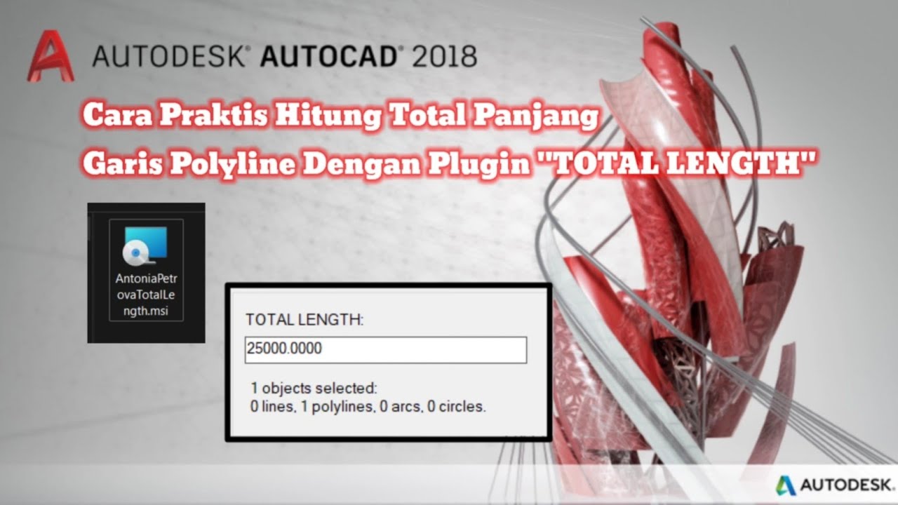 Tips 10. Cara Mudah Menghitung Panjang Banyak Garis Di Autocad Dengan ...
