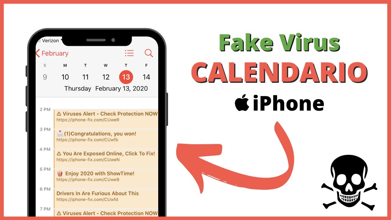 Rimuovere il FAKE VIRUS del CALENDARIO iPhone e altri dispositivi - YouTube