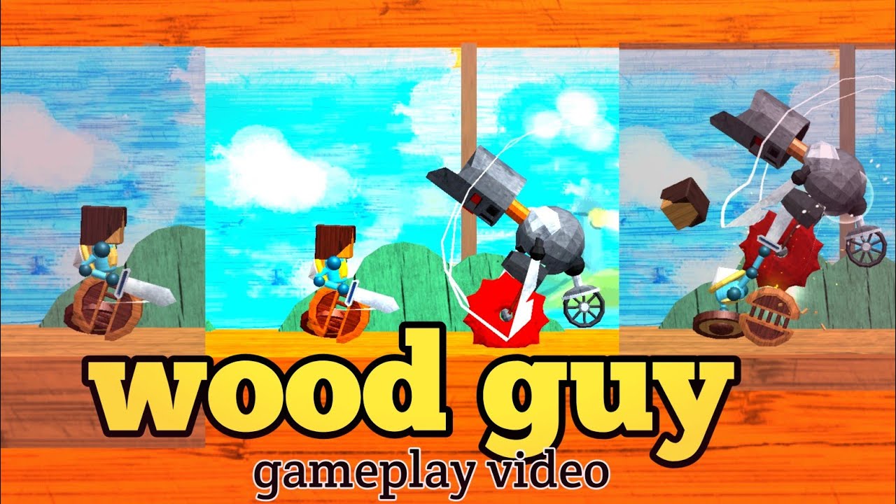 funny game wood guy android phone gameplay - YouTube