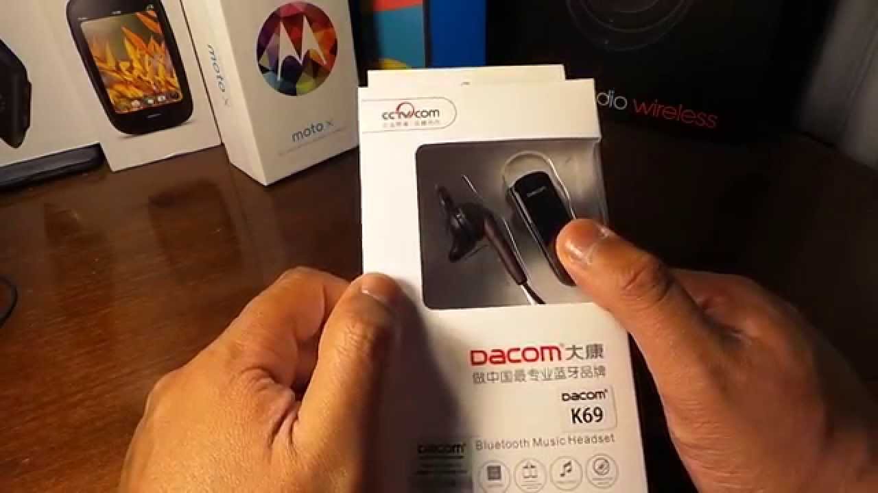 Dacom bluetooth music headset - YouTube