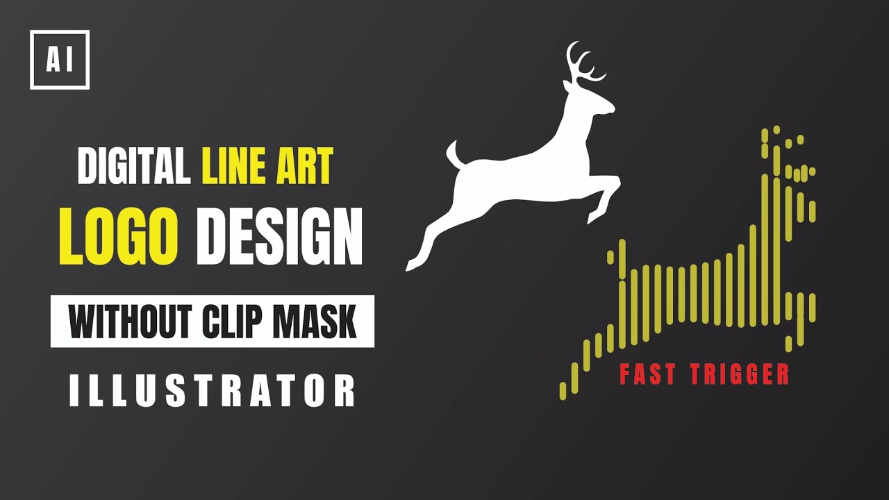 Digital Line Art Effect Logo Design | Illustrator Tutorial #illustrator ...