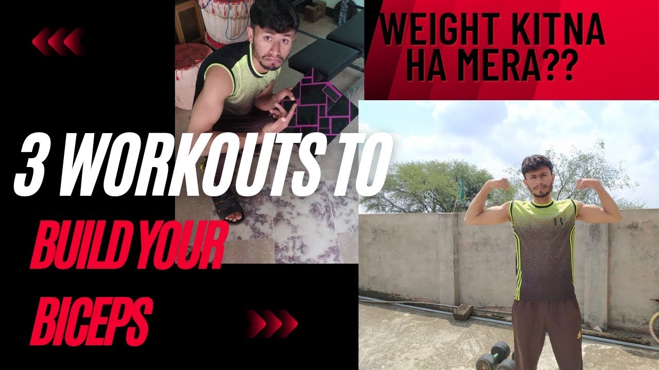 Try These 3 Workouts for Biceps 💪 | What's my Weight?? | Kash Workout ...