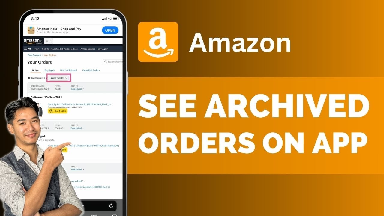 How To See Archived Amazon Orders on App ! - YouTube