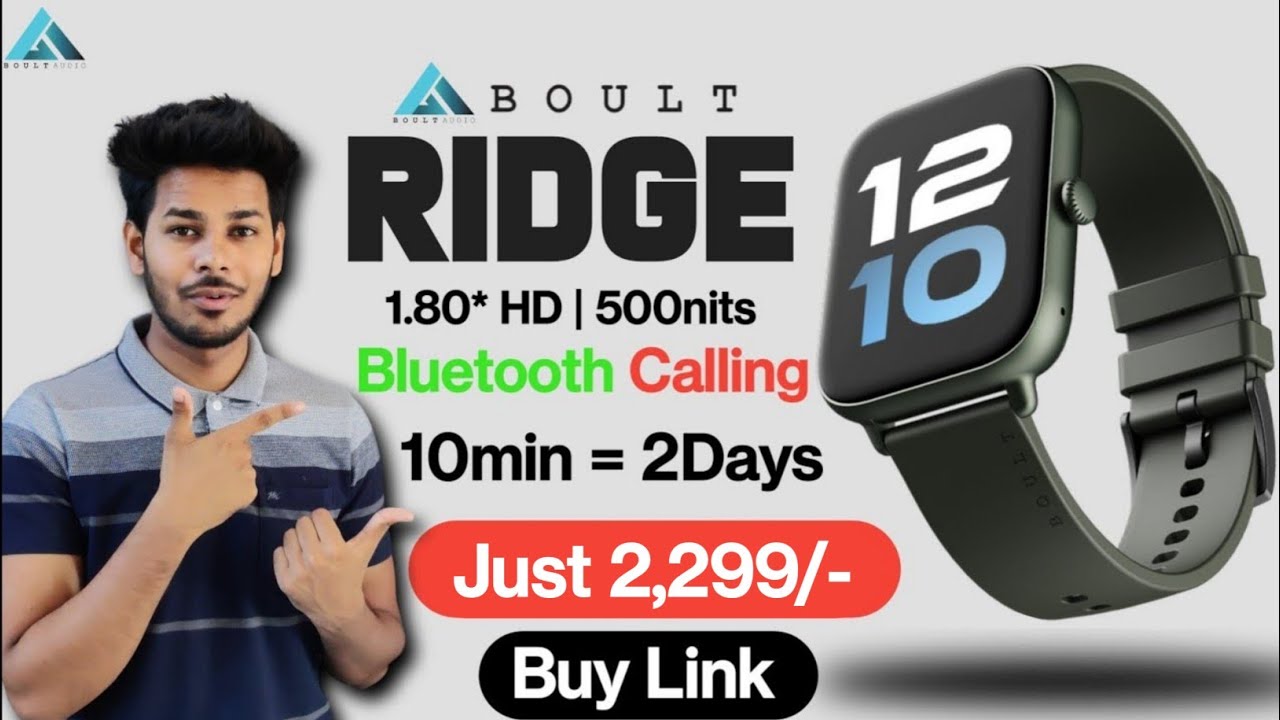 Boult Ridge Smartwatch 🔥| 1.80 HD ⚡| BT Calling 🔥| 100+ Sports 🔥 ...