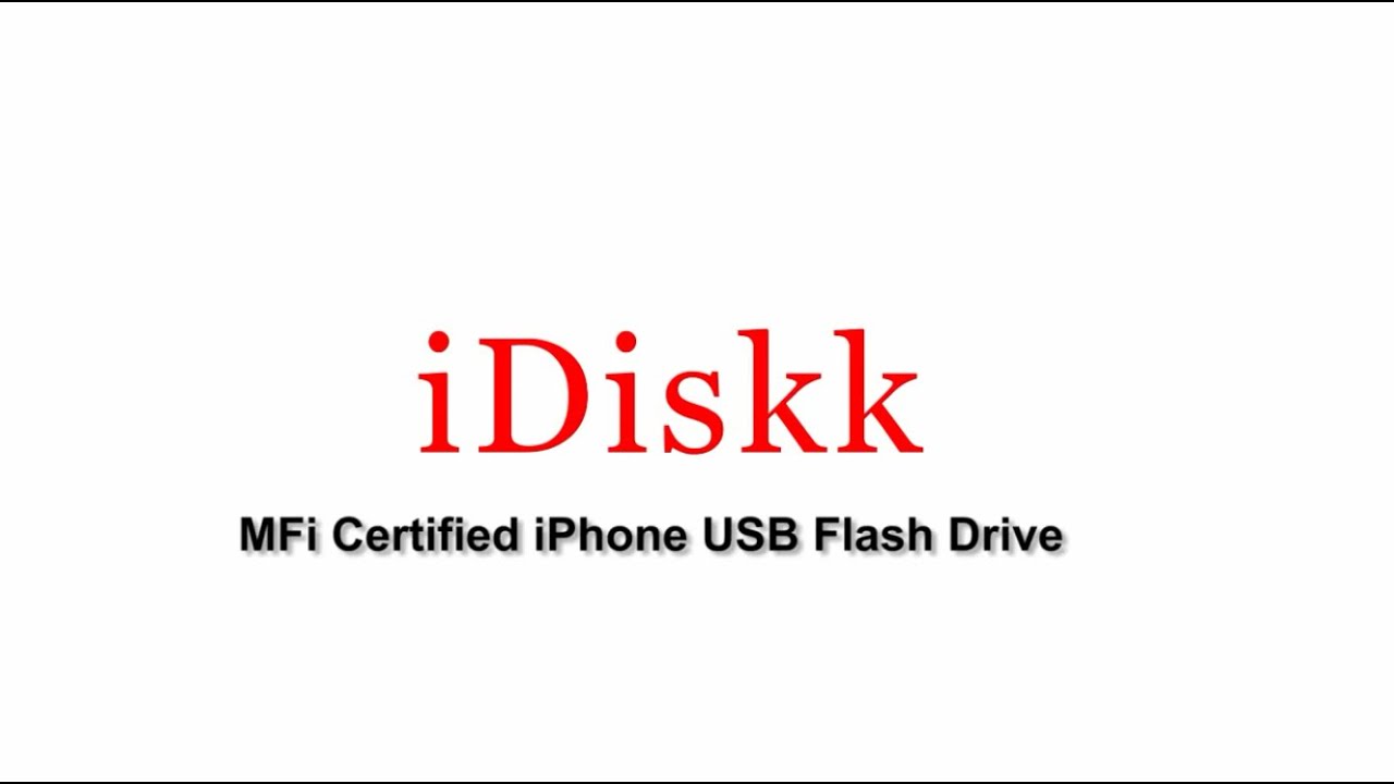 iDiskk MFi Certified iPhone USB Flash Drive - YouTube