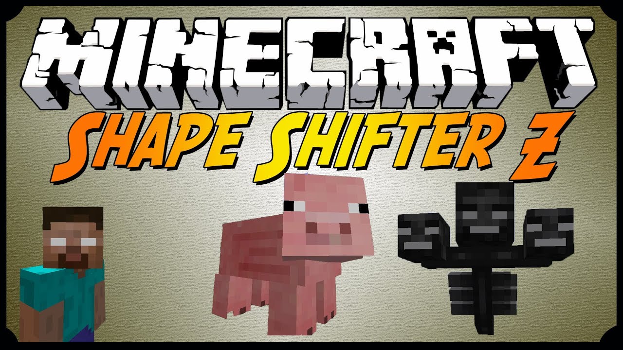 Minecraft Mod | ShapeShifter Z - become a WITHER! (Or a chicken) - YouTube