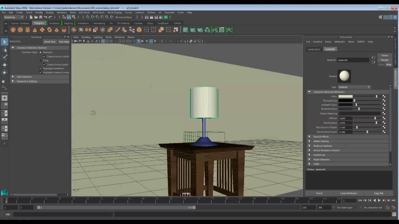 Maya Lamp Light - YouTube