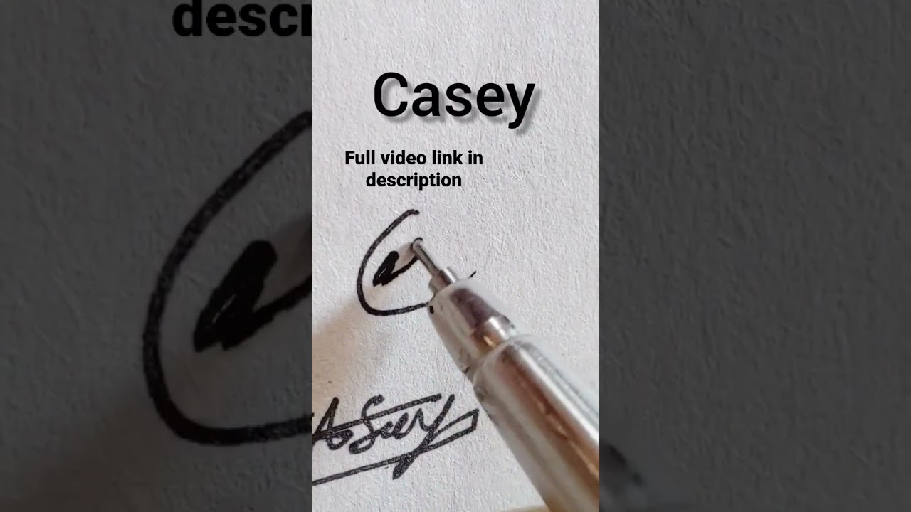 Signature Design |Casey| #shorts #signature #signaturesignings - YouTube