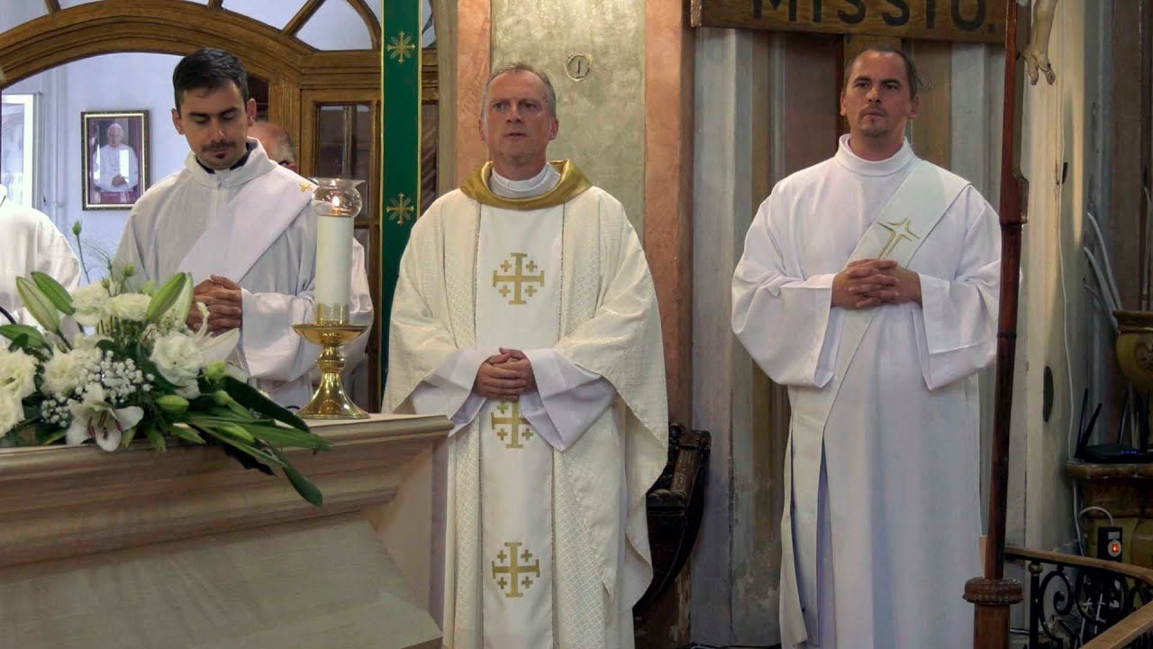 Kecskés Attila atya ezüstmiséjén mondott hálát - YouTube