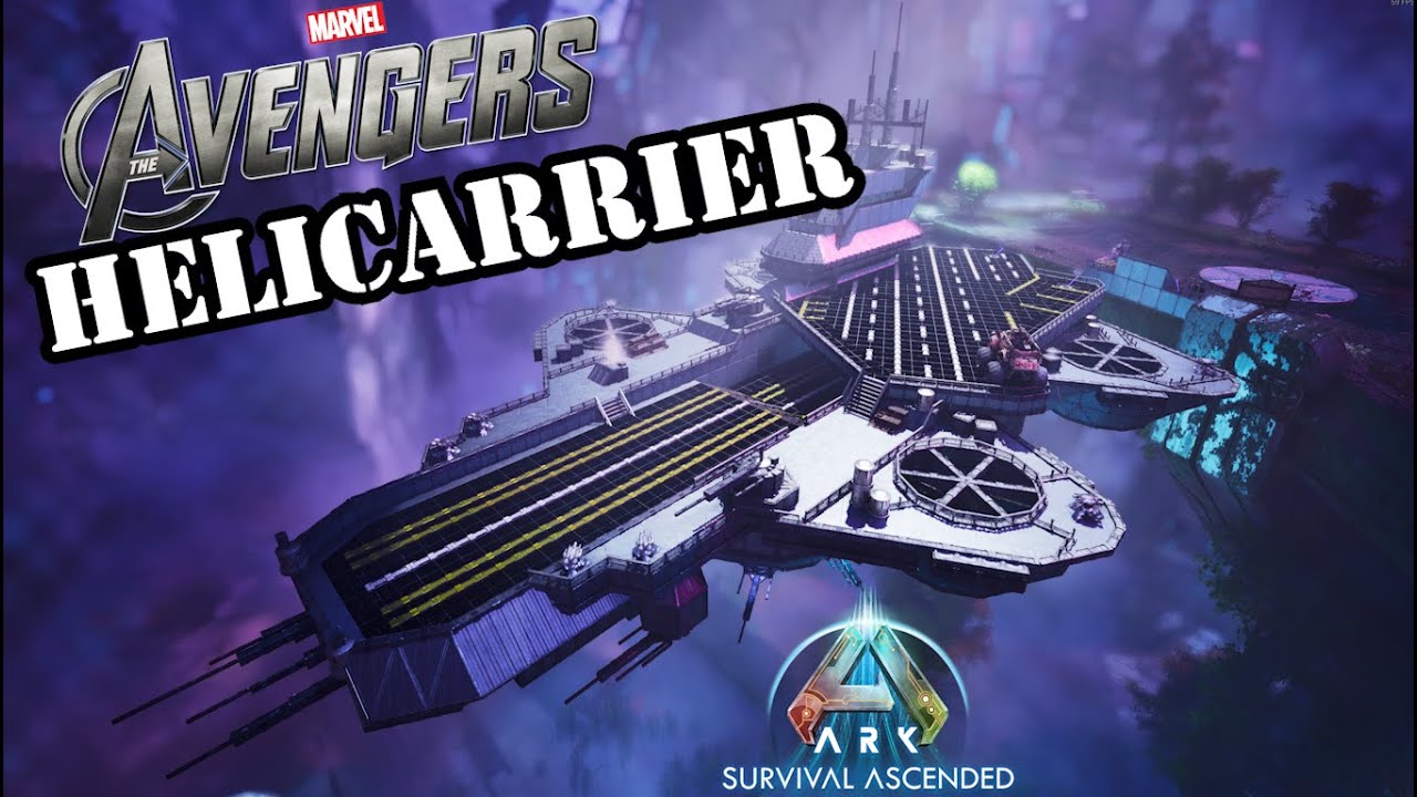 I Built the AVENGERS HELICARRIER in Ark: Survival Ascended - YouTube